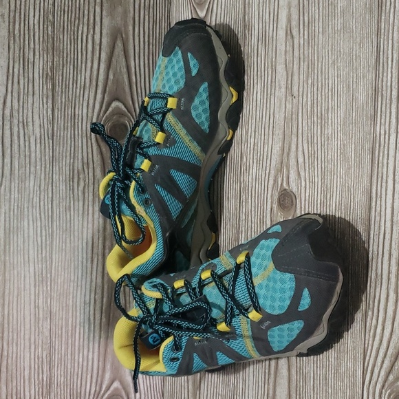 Merrell | Shoes | Merrell Performance 8 Turquoise And Yellow Walking ...